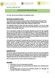 Safeguarding Safer Recruitment Policy 2022.2023 | Pen Green Children's ...