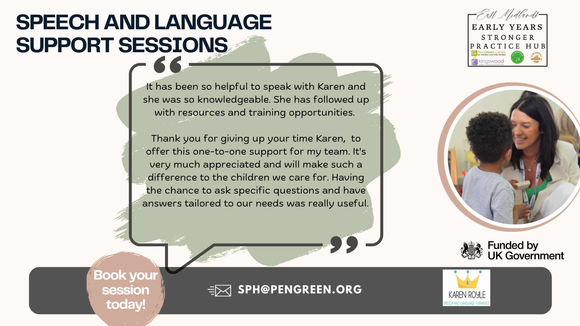 Speech and Language Therapy Support Sessions | Pen Green Children's Centre